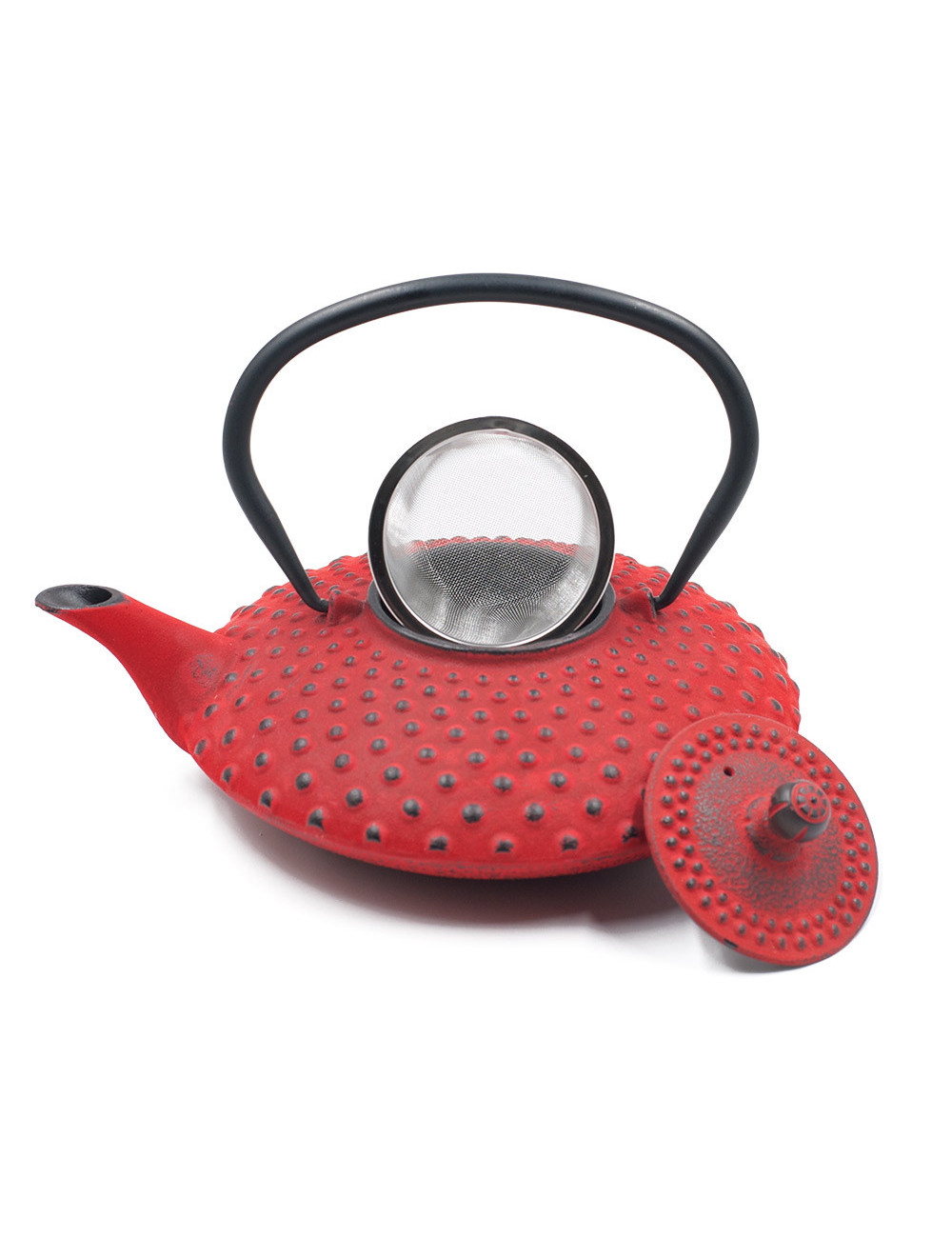 Teiera Rossa in Ghisa "Japan" Design Tradizionale | La Pianta del Tè